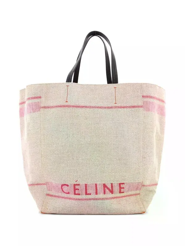 Celine Phantom Cabas Canvas Medium Tote Bag - Pink
