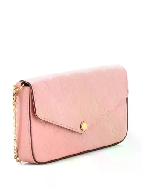 LOUIS VUITTON Felicie Pochette Monogram Empreinte Leather Crossbody Bag - Pink