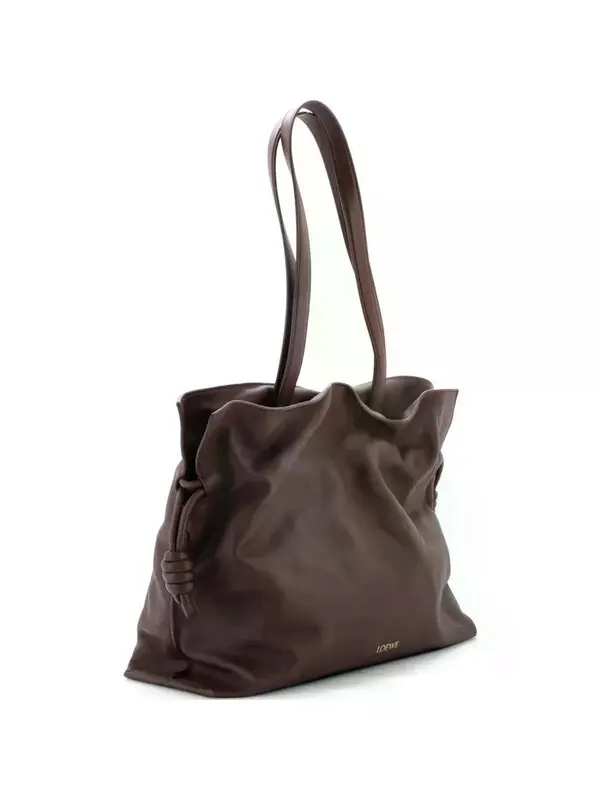 Loewe Flamenco Knot Bag Leather Large Tote Bag - Brown