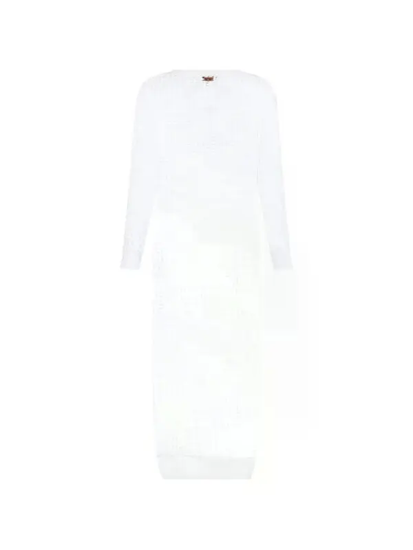 Vilebrequin Crochet-knit Long-sleeved Dress - White