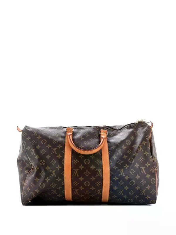 LOUIS VUITTON Keepall Bag Monogram Canvas 50 Travel Bag - Brown