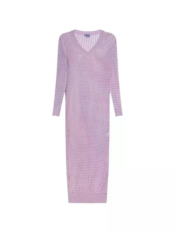 Vilebrequin Crochet-knit Long-sleeved Dress - Purple