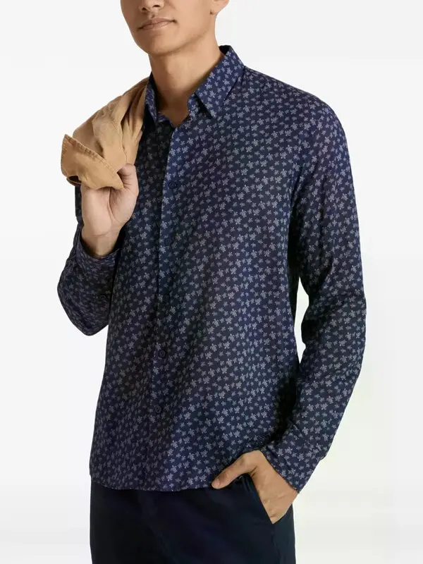 Vilebrequin Printed Cotton Shirt - Blue