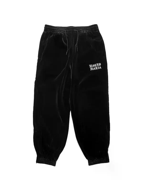 WACKO MARIA Velvet-textured Track Pants - Black