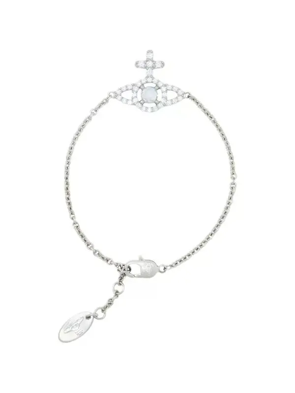 VIVIENNE WESTWOOD Olympia Orb Embellished Bracelet - Silver