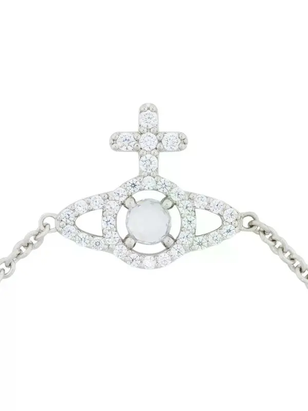 VIVIENNE WESTWOOD Olympia Orb Embellished Bracelet - Silver