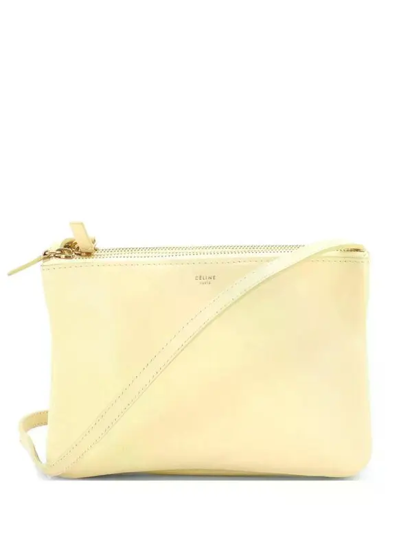 Celine Trio Leather Small Crossbody Bag - Yellow
