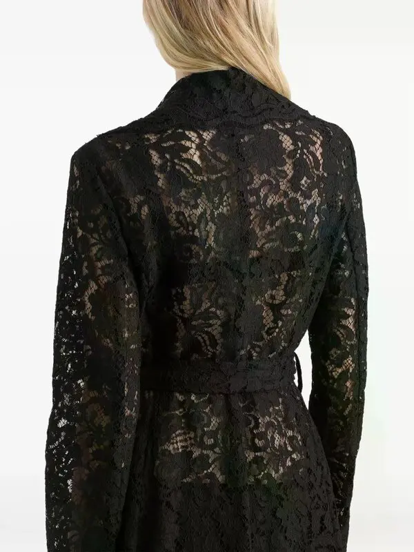 Dolce & Gabbana Lace Belted Coat