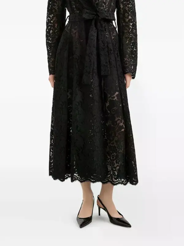Dolce & Gabbana Lace Belted Coat