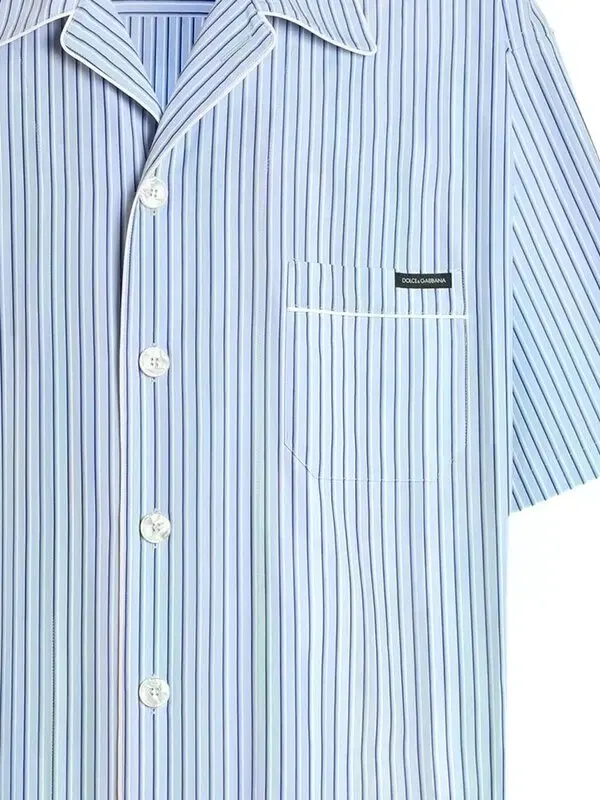 Dolce & Gabbana Hawaii Striped Poplin Shirt