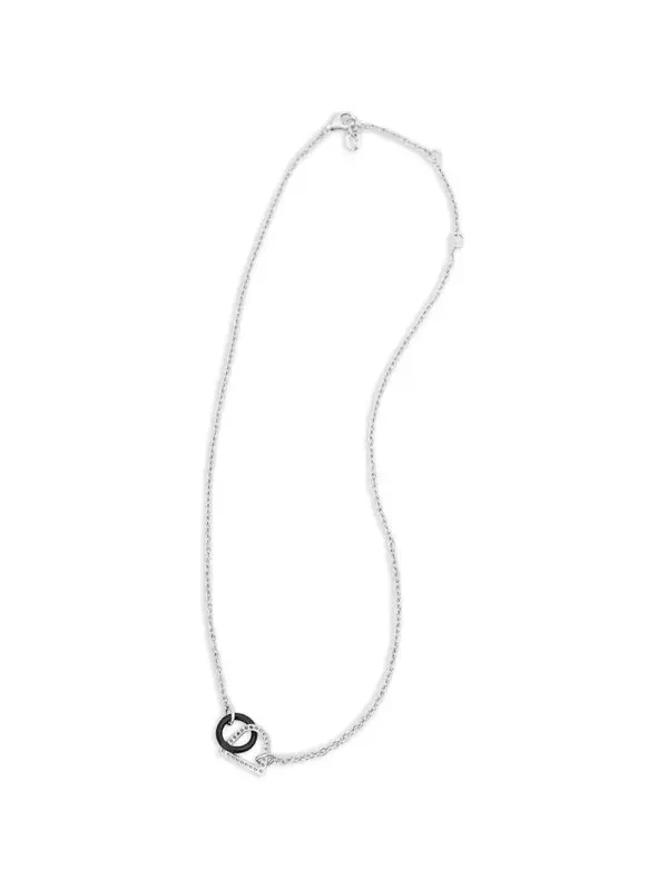 COCCINELLE Zirconia Pendant Chain Necklace - Silver