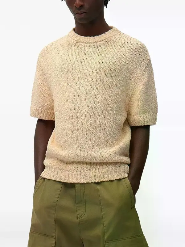 ARTE ANTWERP Back-graphic Short-sleeved Sweater