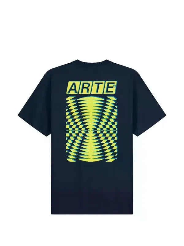 ARTE ANTWERP Abstract-print Cotton T-shirt - Blue