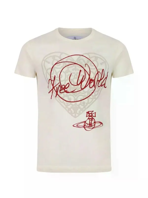 VIVIENNE WESTWOOD Heart-graphic T-shirt - Neutrals