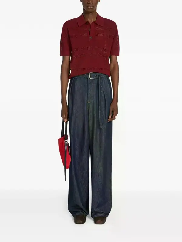 Dries Van Noten Belted Wide-leg Jeans