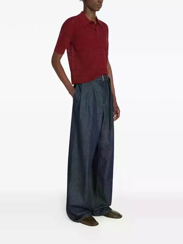 Dries Van Noten Belted Wide-leg Jeans
