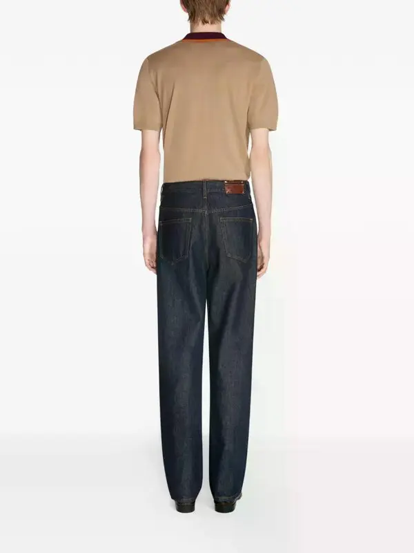 Dries Van Noten Striped Merino Wool Polo Shirt