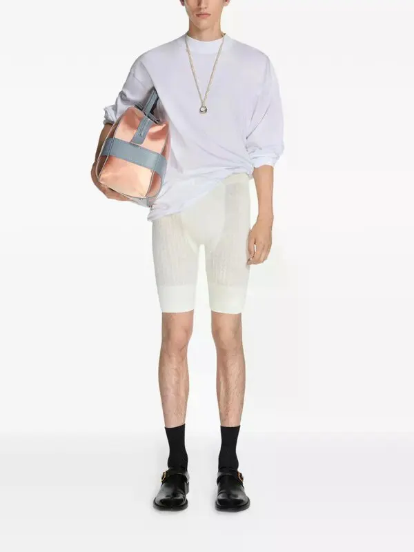 Dries Van Noten Pointelle Knit Shorts - Neutrals