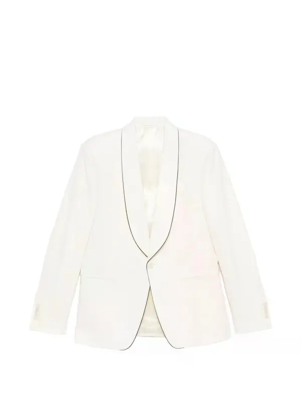 LARDINI Piped Collar Blazer