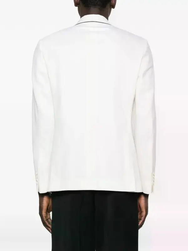 LARDINI Piped Collar Blazer