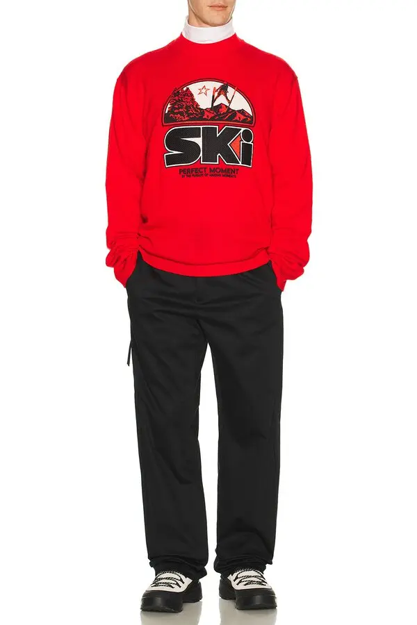 Perfect Moment Adler Crew Neck Sweater - Red