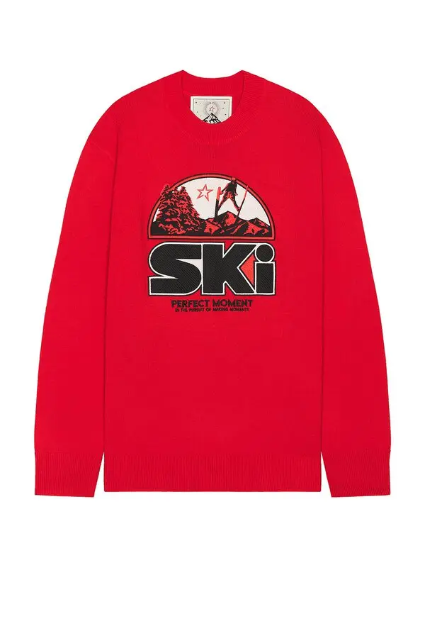 Perfect Moment Adler Crew Neck Sweater - Red