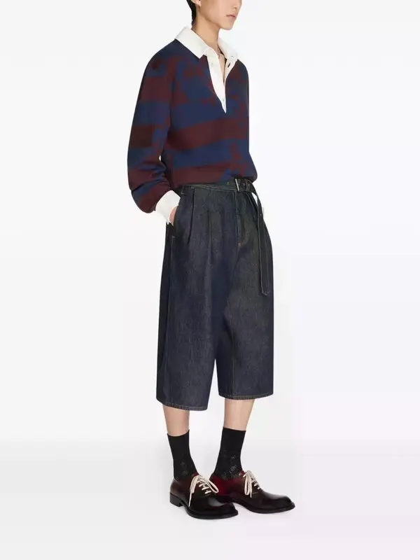 Dries Van Noten Belted Denim Shorts
