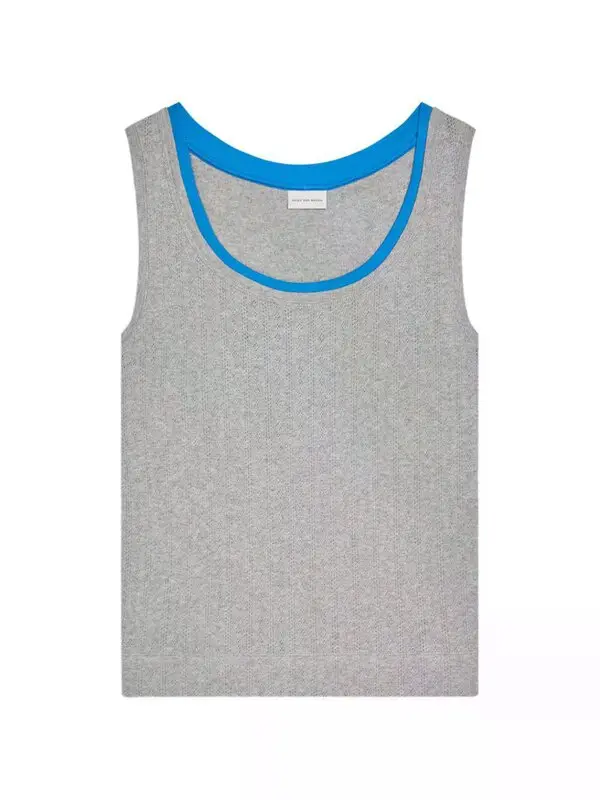 Dries Van Noten Cotton Tank Top - Grey