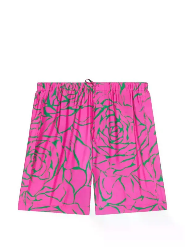 Dries Van Noten Floral-print Shorts - Pink