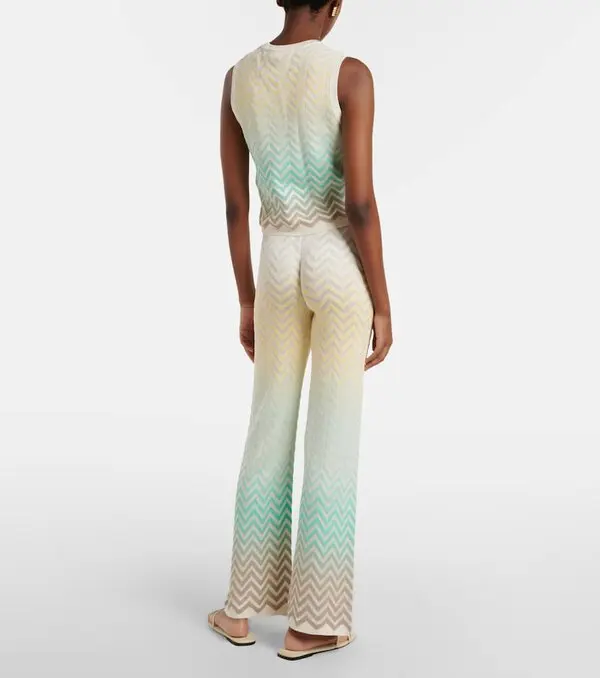 Missoni Zigzag Cotton-blend Flared Pants