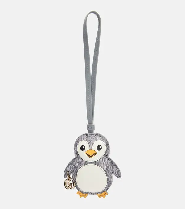 Gucci Penguin Gg Bag Charm - Grey
