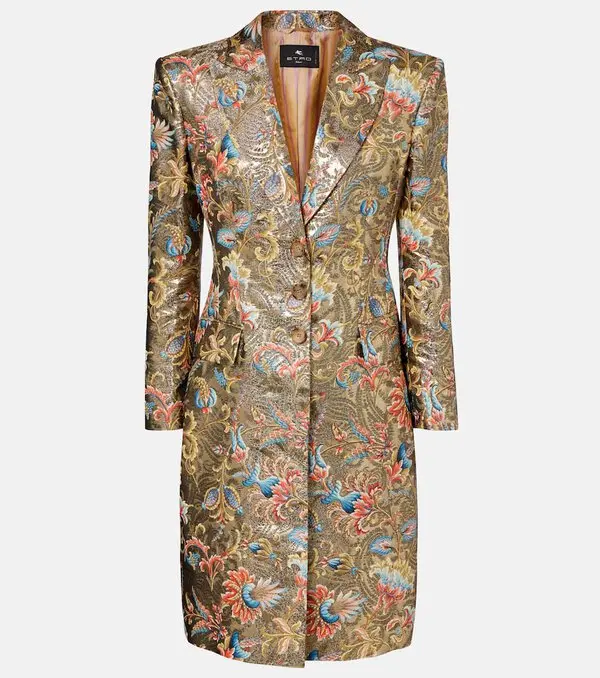 Etro Printed Lame Coat