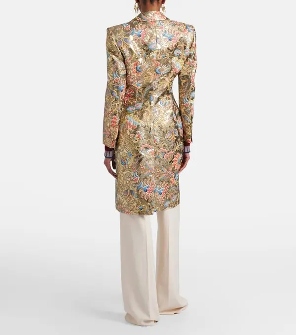 Etro Printed Lame Coat