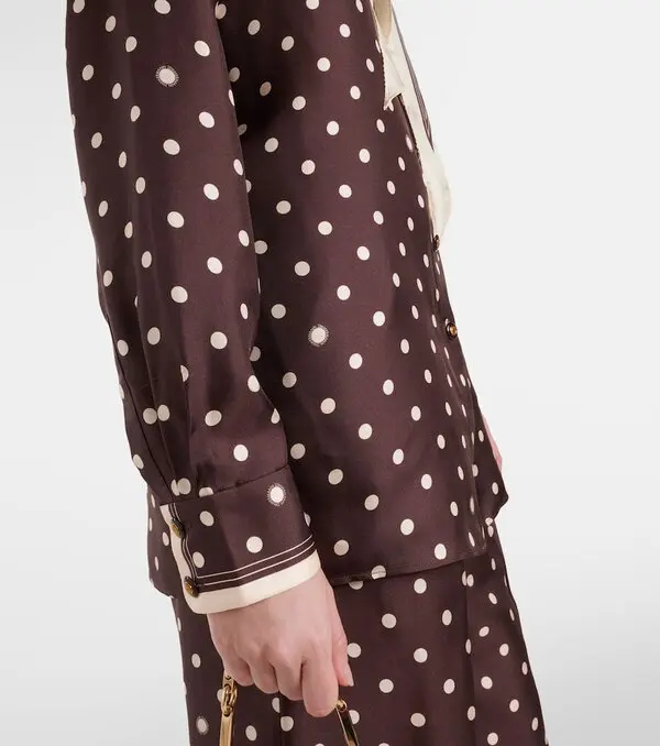 Zimmermann Polka-dot Silk Shirt