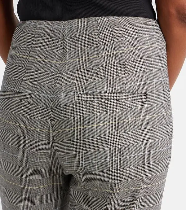 Veronica Beard Jude Checked Wide-leg Pants
