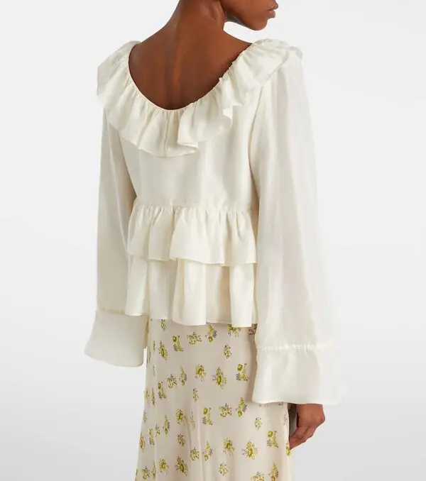 Dorothee Schumacher Ruffled Silk Shirt - White