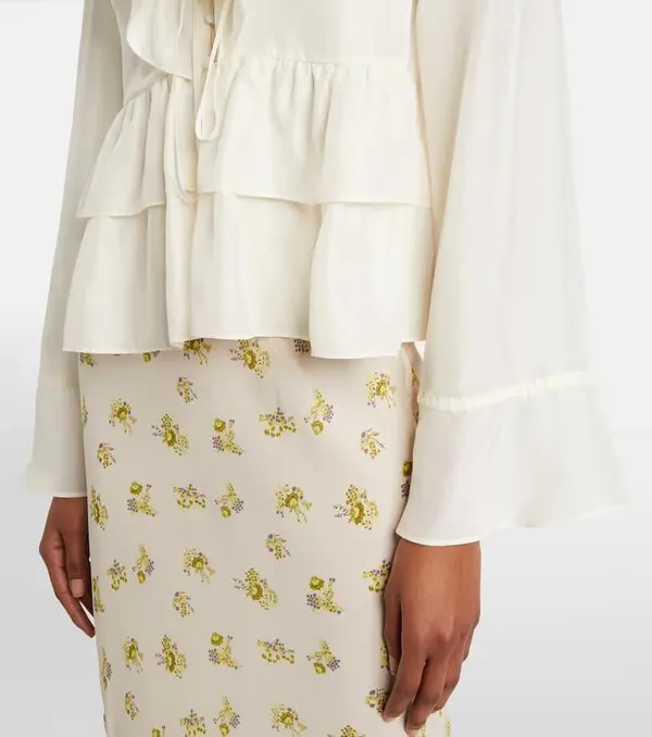 Dorothee Schumacher Ruffled Silk Shirt - White