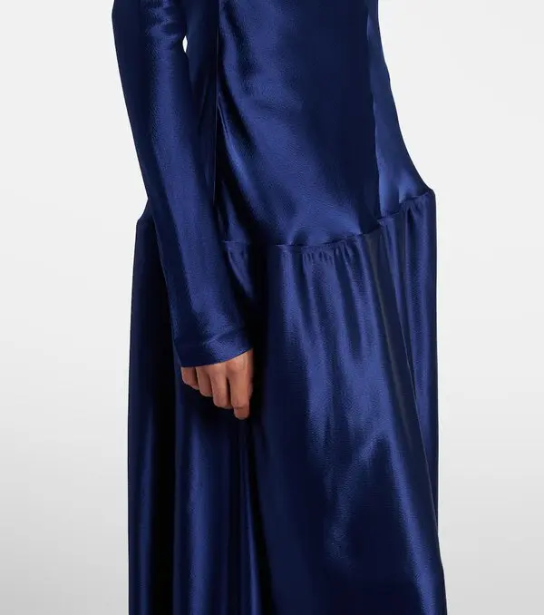 FFORME Satin Maxi Dress - Blue