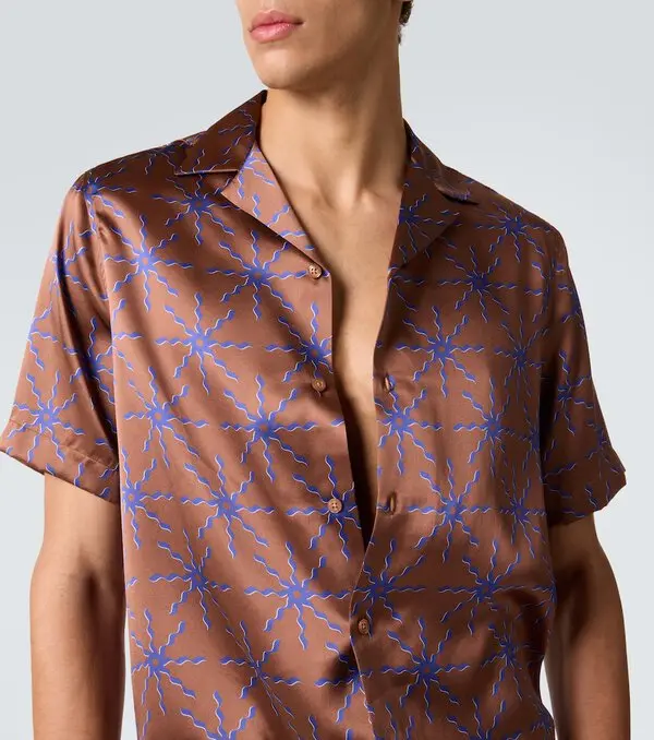 Frescobol Carioca Roberto Silk Shirt - Brown