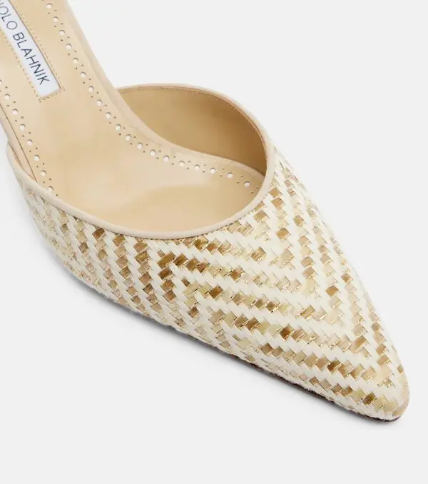 Manolo Blahnik Carolyne Woven Mules