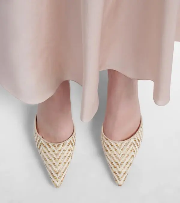 Manolo Blahnik Carolyne Woven Mules