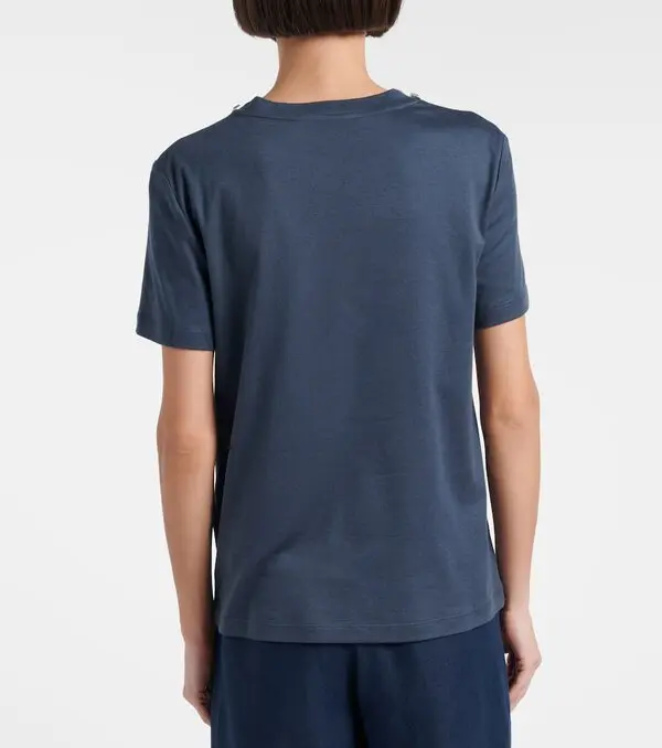 Max Mara Embellished Cotton-blend T-shirt