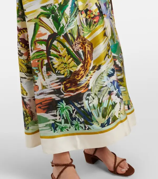 ALEMAIS Jungle Boogie Halterneck Maxi Dress