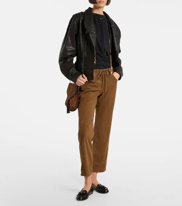 Isabel Marant Étoile Suede Straight-leg Pants