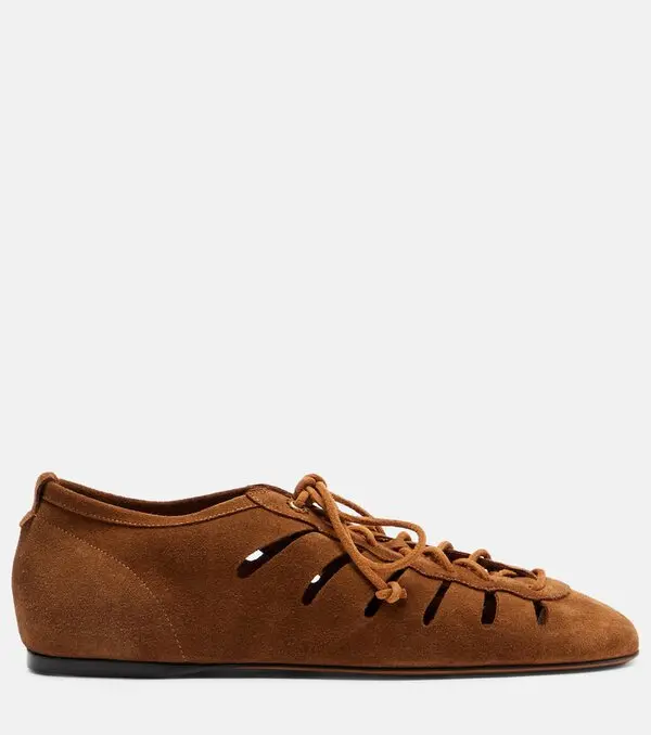 Isabel Marant Étoile Leyza Perforated Suede Sneakers - Brown