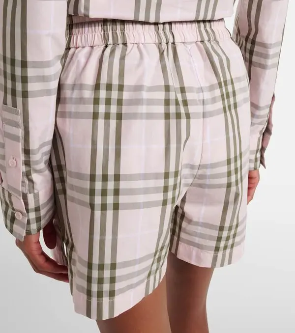 Burberry Check Cotton Shorts