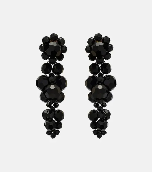 Simone Rocha Crystal-embellished Drop Earrings - Black