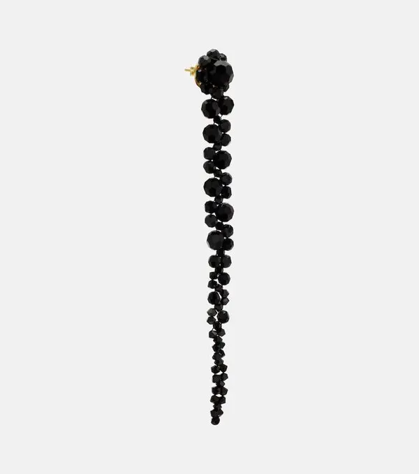 Simone Rocha Drip Embellished Drop Earrings - Black