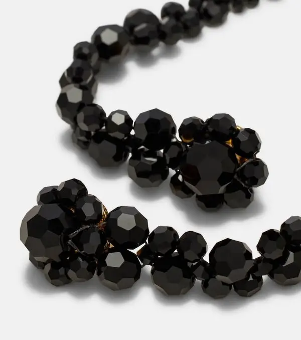 Simone Rocha Drip Embellished Drop Earrings - Black