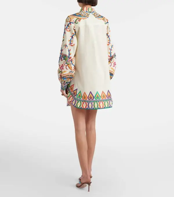 Etro Printed Cotton Minidress - Multicoloured